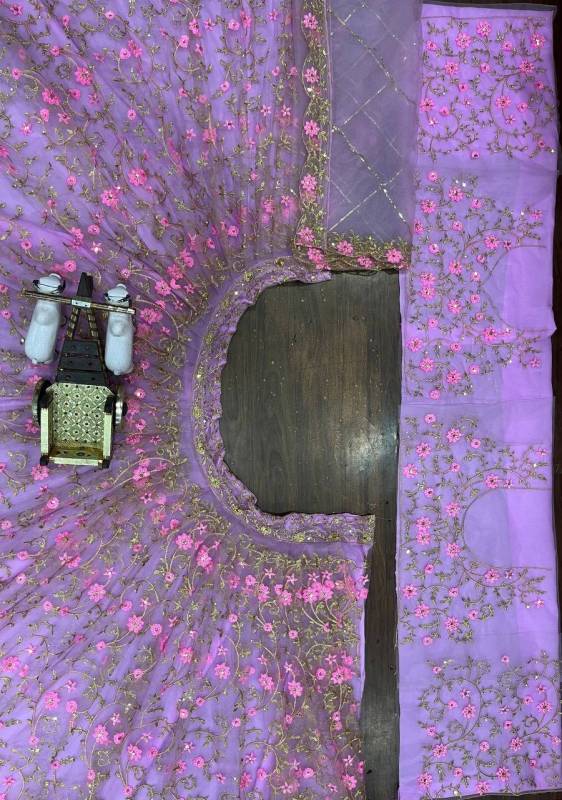 Soft Butterfly Net Sequins Embroidered Work Lehenga set